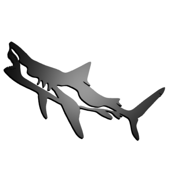 STL file Shark wall decor 🦈 ・Template to download and 3D print・Cults