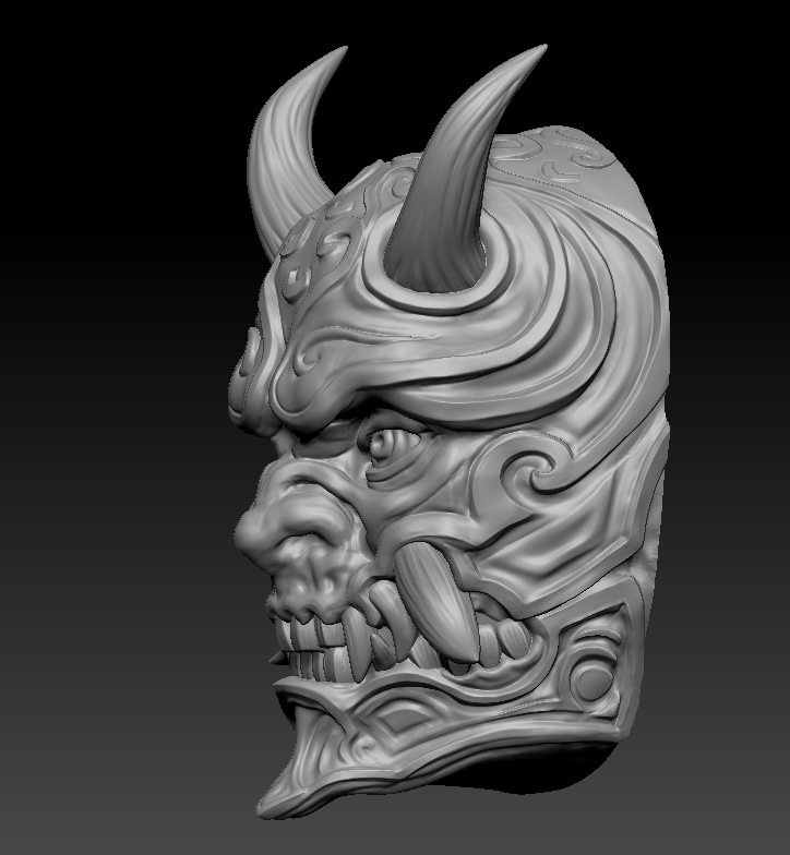 Fichier OBJ Masque Oni 👹 ・Objet imprimable en 3D à télécharger・Cults