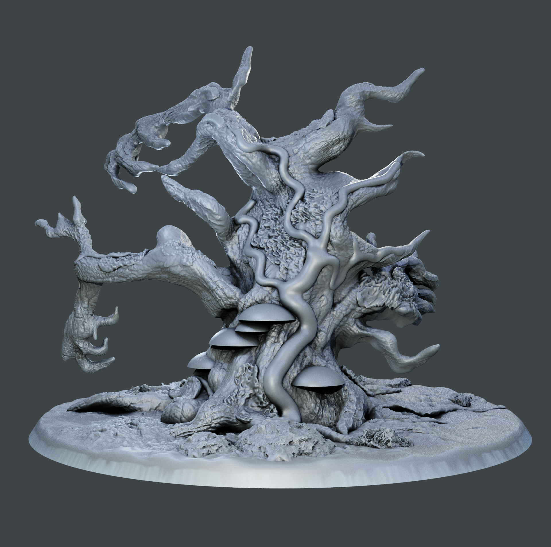 🌳 Demon Tree with three eyes・ STL File for ・Cults