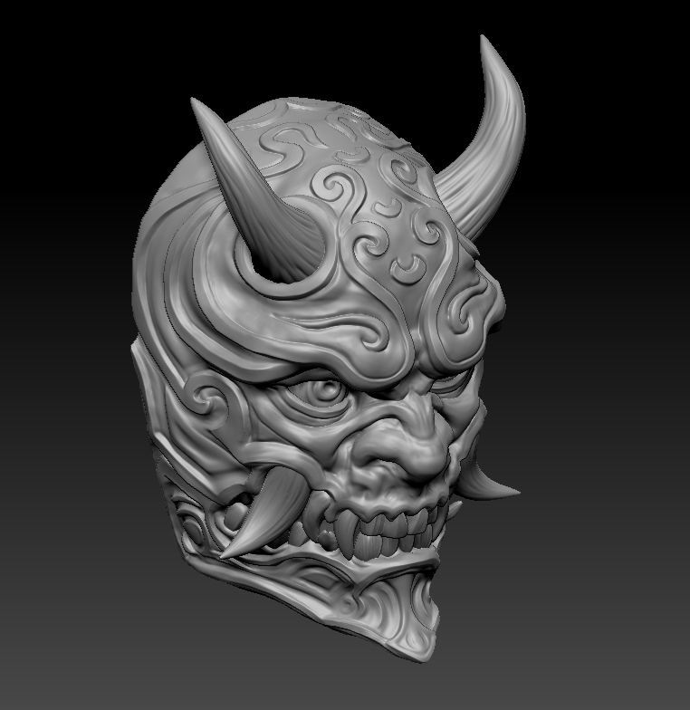 🇯🇵 Oni Mask・ OBJ File for ・Cults