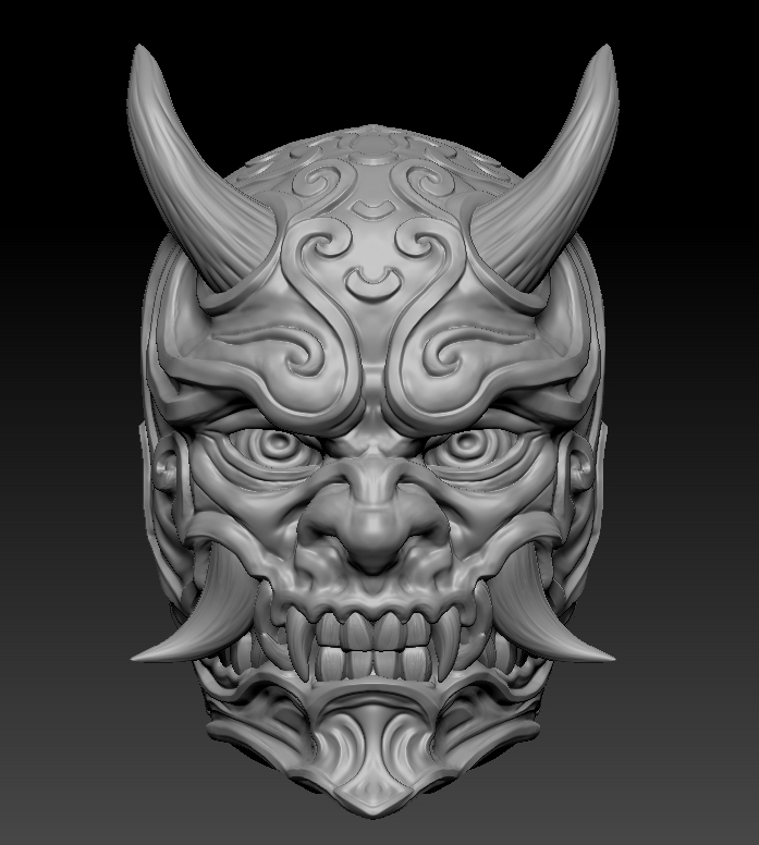 🇯🇵 Oni Mask・ OBJ File for ・Cults