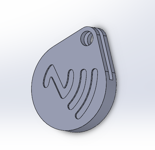 🗝️ NFC Tag Keychain・Free STL File for ・Cults