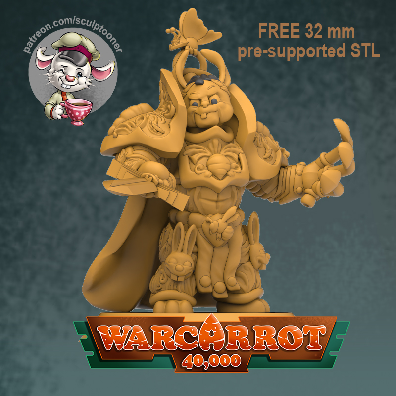 Free STL file THE EMPEROR - 32 MM MINIATURE FROM WARCARROT 40000 ⚔ ・3D ...