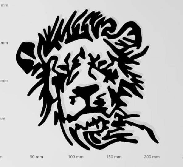 Fichier STL gratuit Art mural Lion 2d 🎨 ・Design pour imprimante 3D à ...