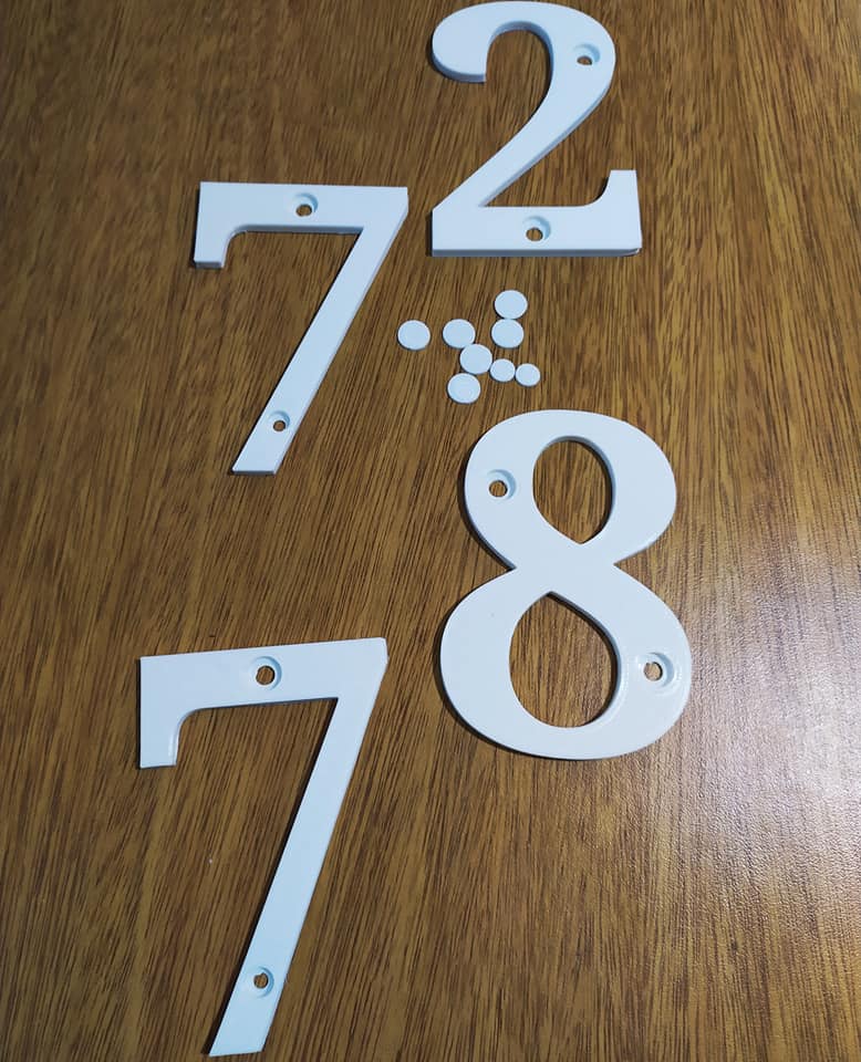 STL file Address numbers - Domiciles - With screw covers 🔢 ・3D print ...
