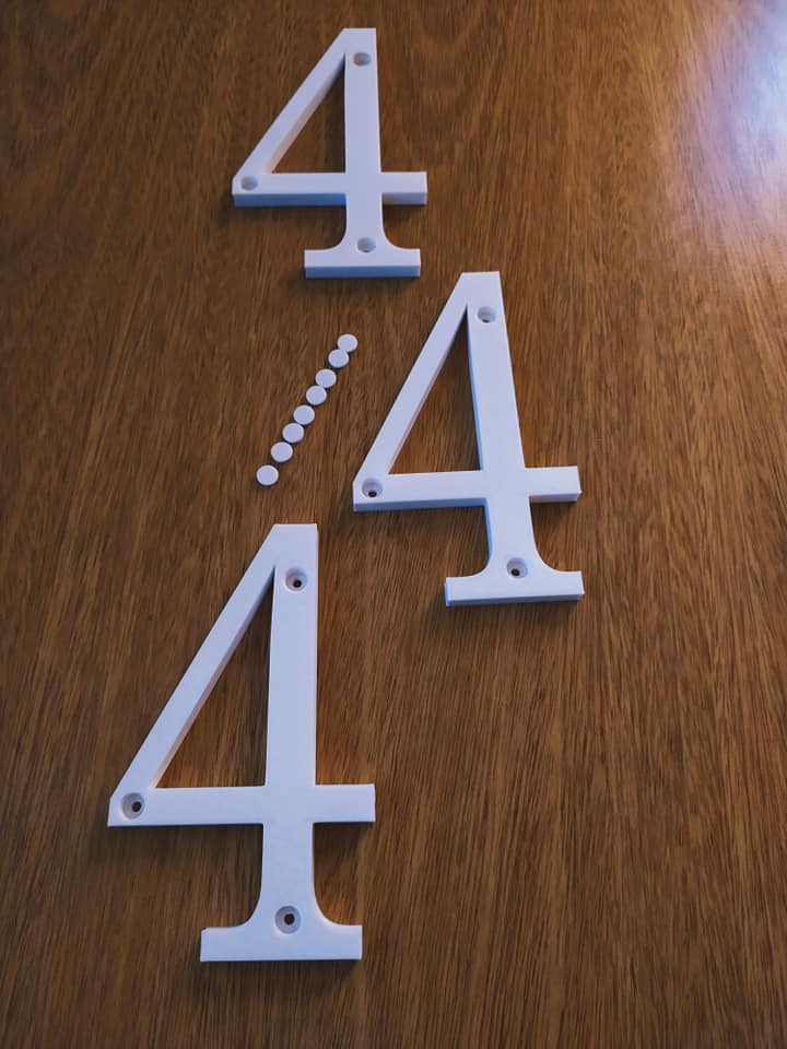 STL file Address numbers - Domiciles - With screw covers 🔢 ・3D print ...