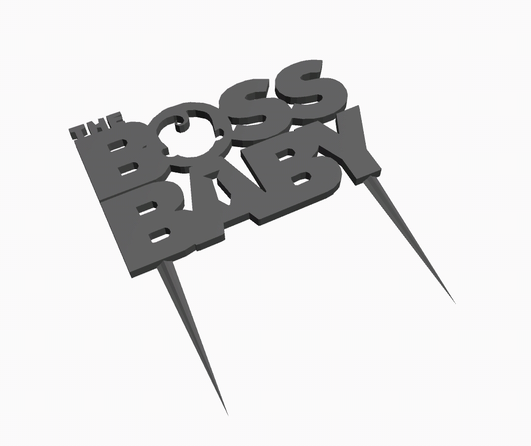 STL file The boss baby (boy & girl) cake topper 👶 ・Model to download ...