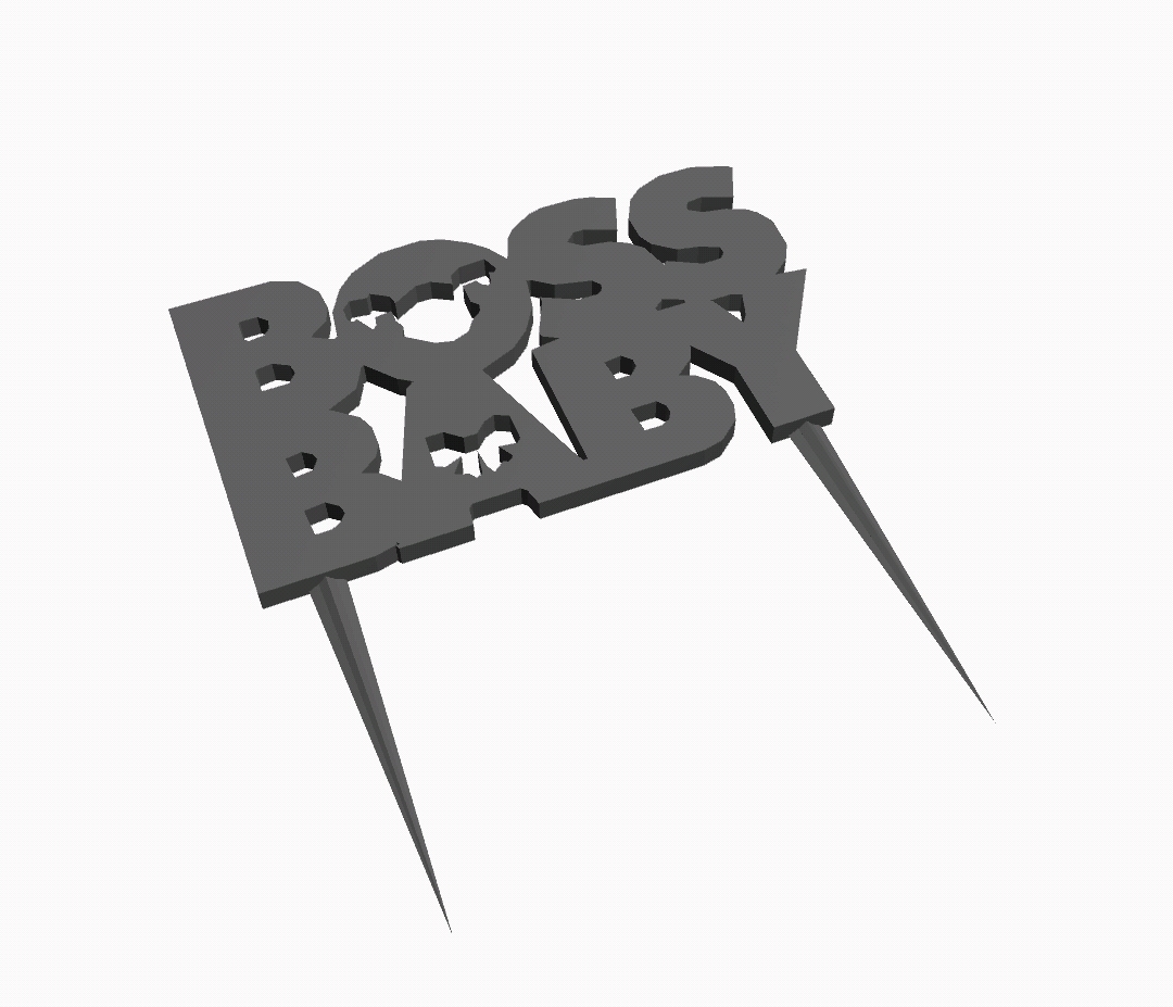 STL file The boss baby (boy & girl) cake topper 👶 ・Model to download ...