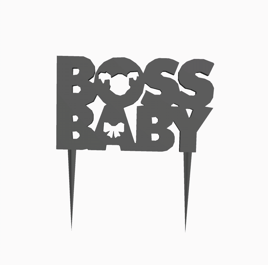 STL file The boss baby (boy & girl) cake topper 👶 ・Model to download ...