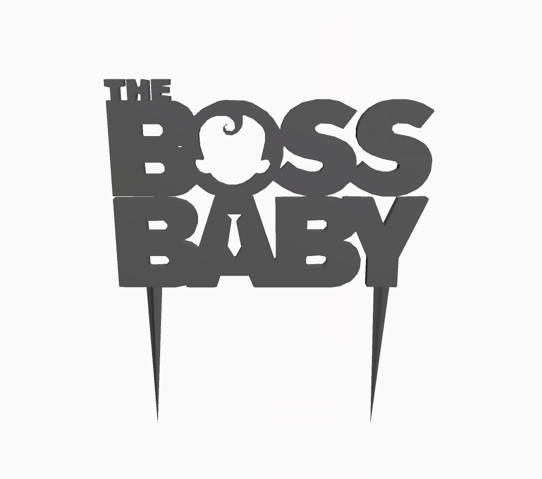 STL file The boss baby (boy & girl) cake topper 👶 ・Model to download ...