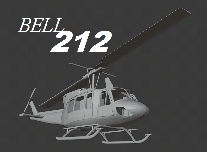 3D file BELL 212 HELICOPTER 🔔 ・3D printer model to download・Cults