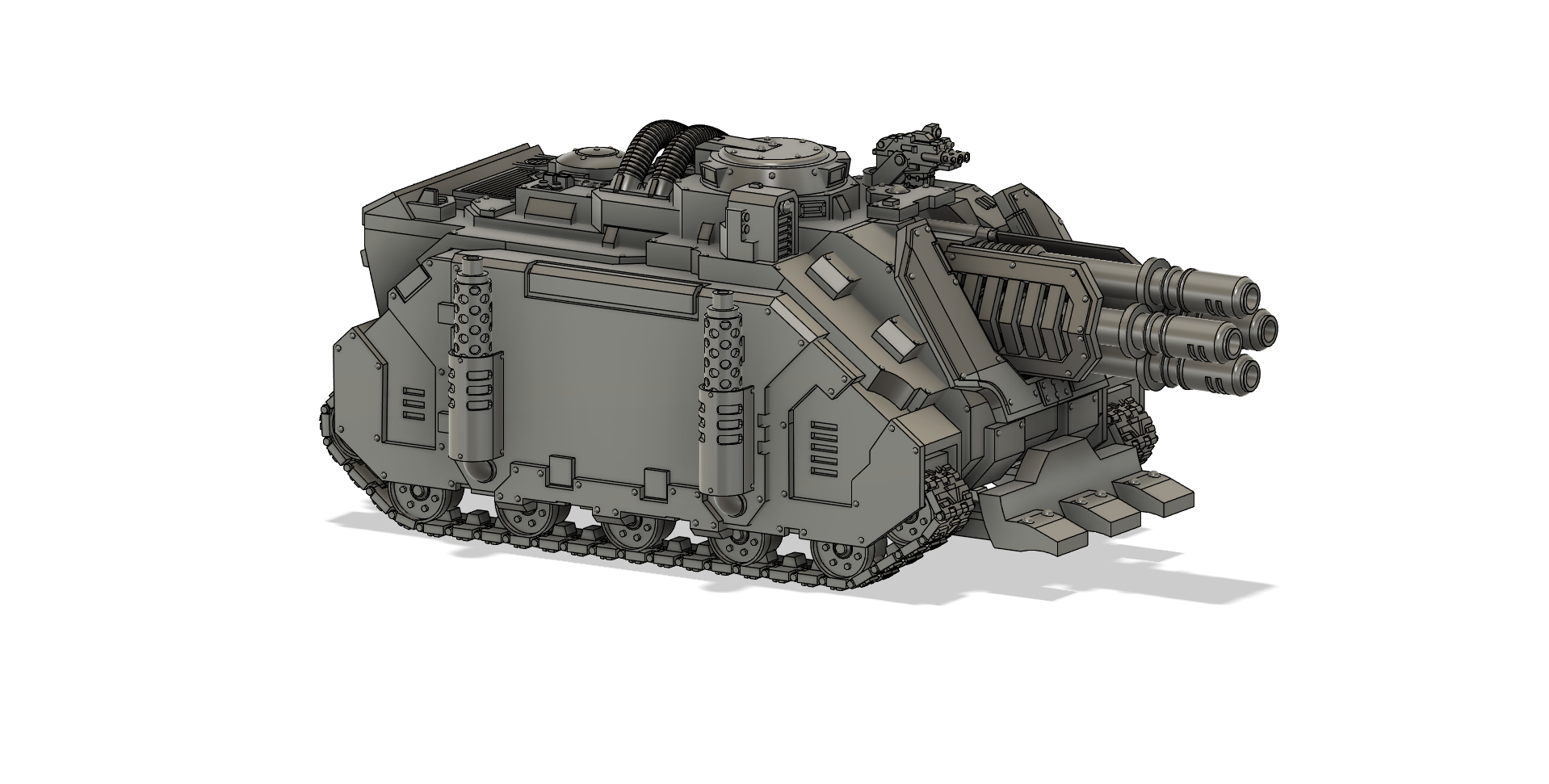 STL file Laser Siege Tank 🪖・3D printing design to download・Cults