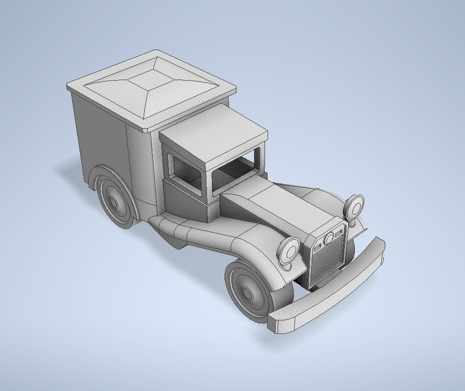 🚗 Antique Car・ STL File for ・Cults