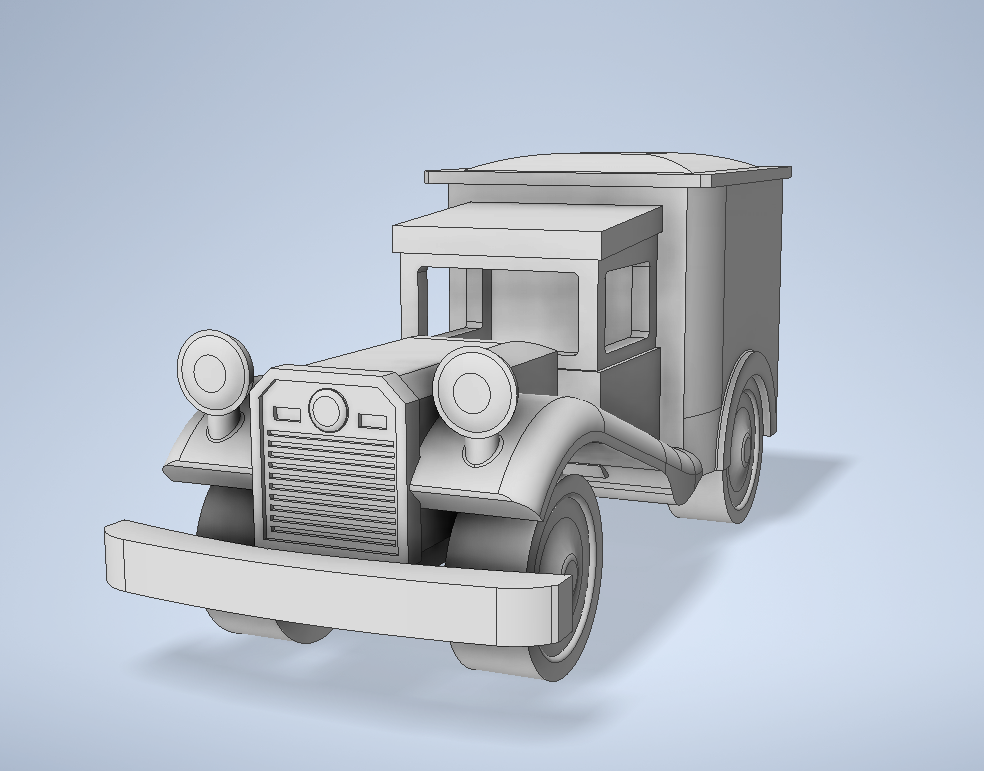 🚗 Antique Car・ STL File for ・Cults