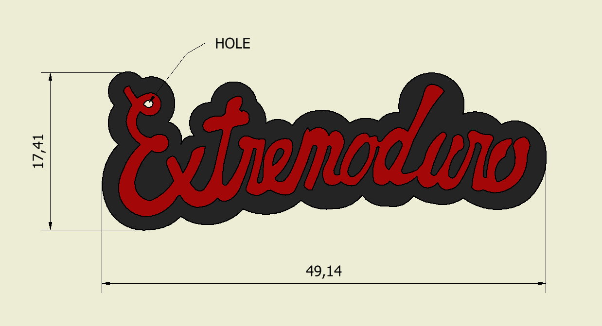 STL file KEYCHAIN MUSIC GROUP EXTREMODURO 🗝️ ・3D printer design to ...