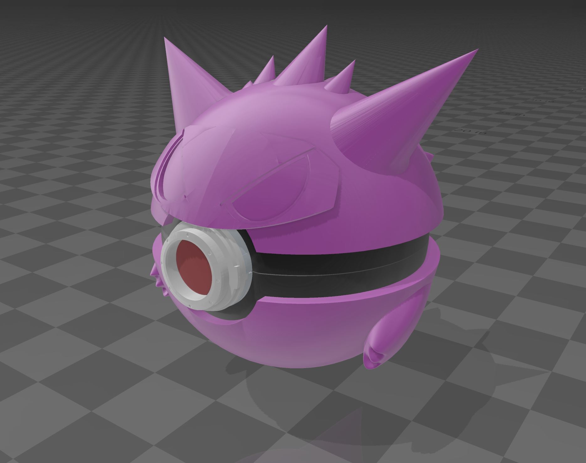 🐉 Gengar pokemon inspired pokeball・ STL File for ・Cults