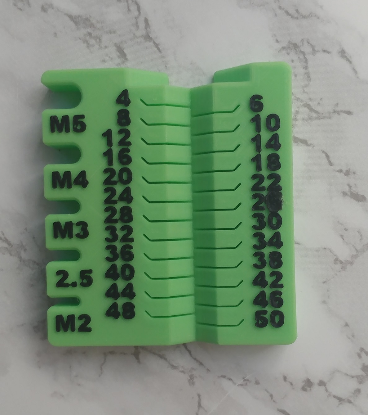 3D printing Metric screw measuring device - M2/2.5/3/4/5 4-50mm・Cults