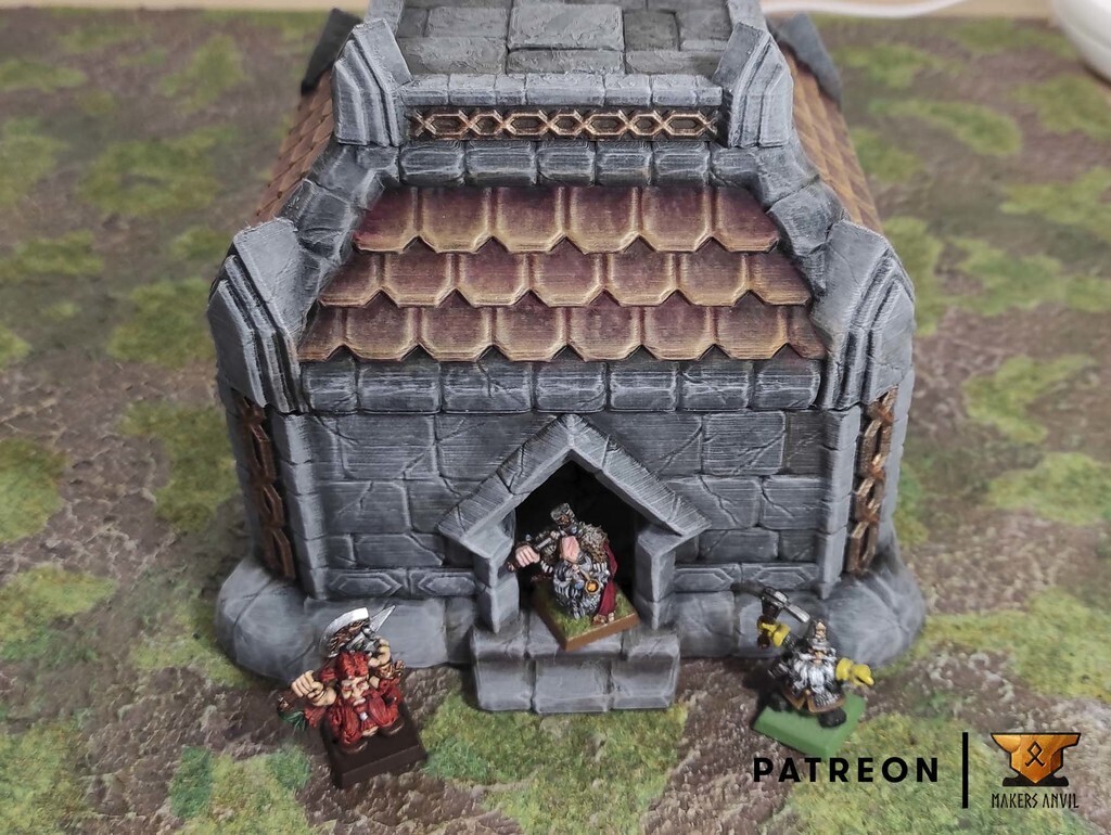 🏠 Dwarf house・Free STL File for ・Cults