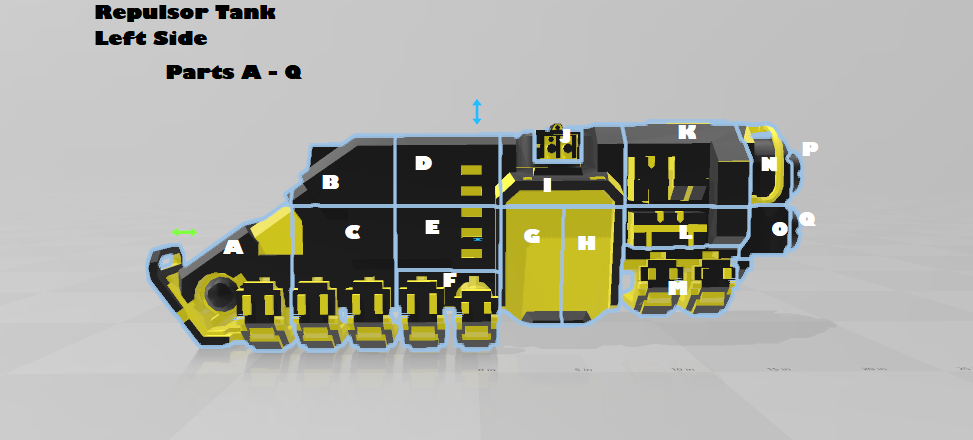 🤜 Custom Imperial Fist Repulsor Tank for 7 Inch Space Marines・Free 3D ...