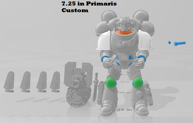 ⚔ McFarlane 7.25 in Custom Articulated White Scars Primaris Marine・Free ...