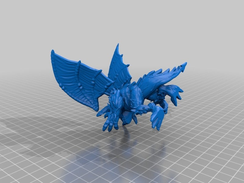 😈 Winged demon・Free STL File for ・Cults