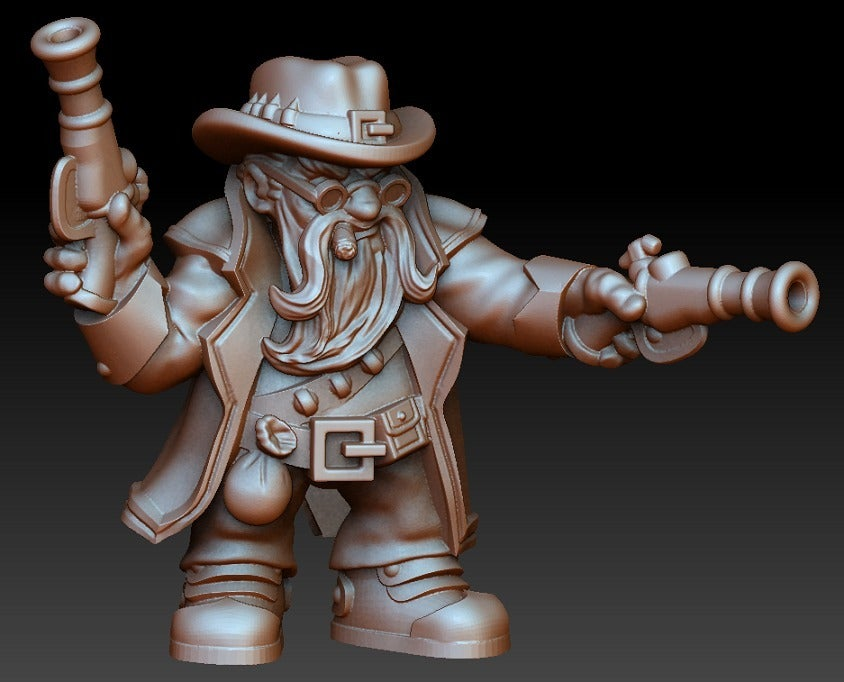 Free STL file Dual wield pistol dwarf gunslinger 🔫 ・3D print design to ...