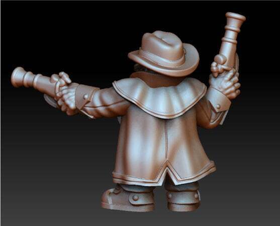 Free STL file Dual wield pistol dwarf gunslinger 🔫 ・3D print design to ...