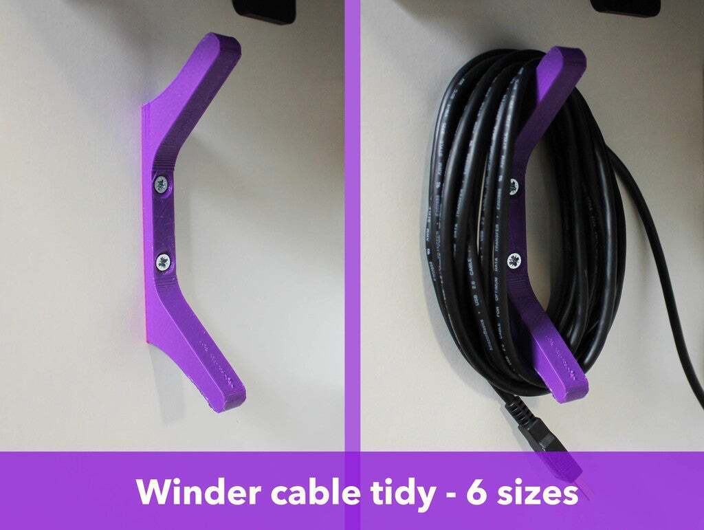 🔌 Winder cable tidy (6 sizes)・Free STL File for ・Cults