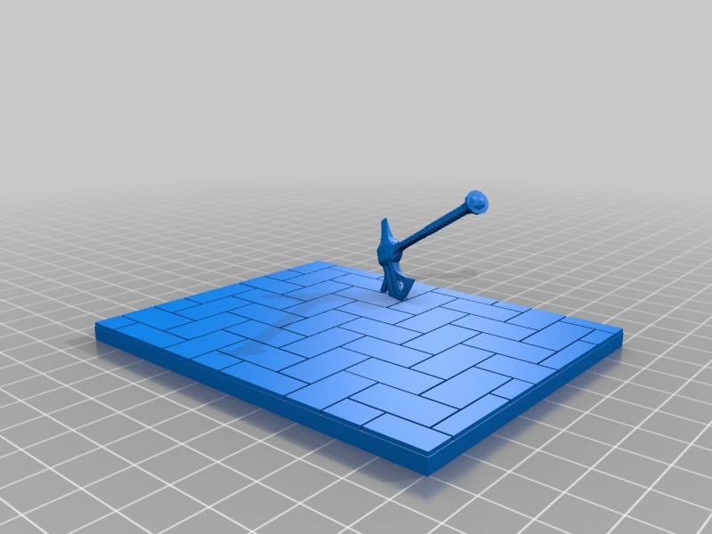 Fichier 3D gratuit Ville naine en ruine - Hache de pierre géante 🎲 ...