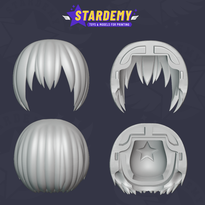 Archivo 3D Nendoroid Peinado Bob Manta Armin Chibi Stardemy 🦸 ・Plan de ...