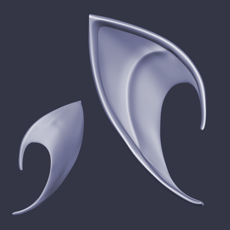 🧝 Elven Ears for Halloween or Cosplay - 3 sizes・ STL File for ・Cults