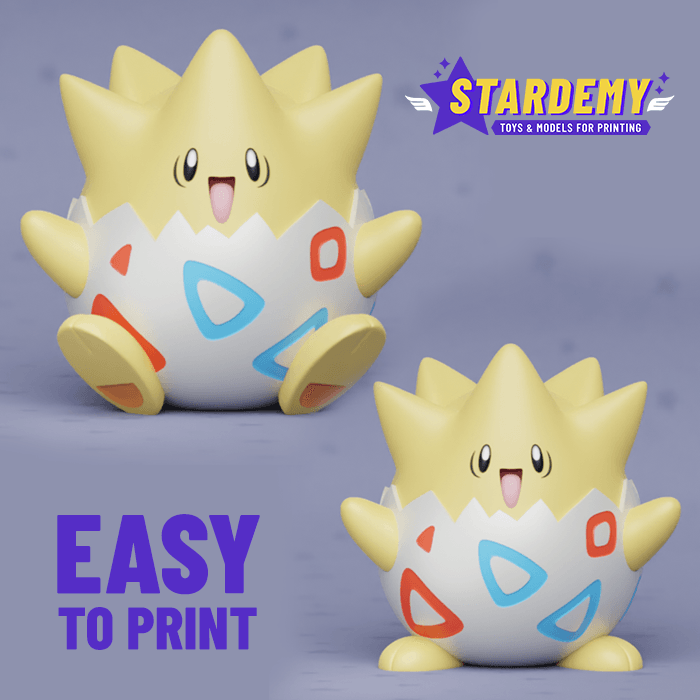 🐉 Togepi Pokemon Easy to Print・ 3D File for ・Cults