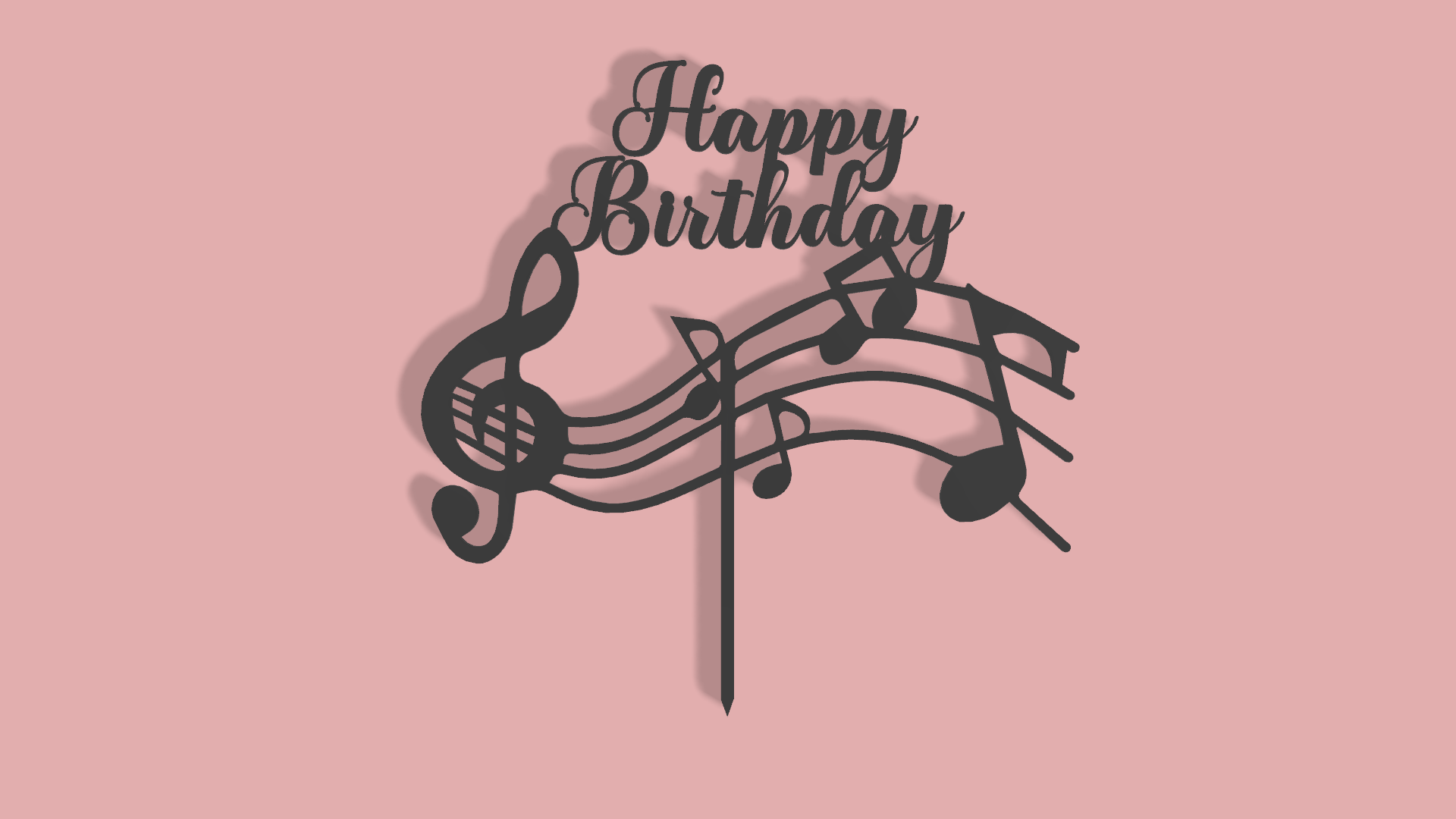 STL file Birthday cake topper with musical notes 🎂 ・3D print model to ...