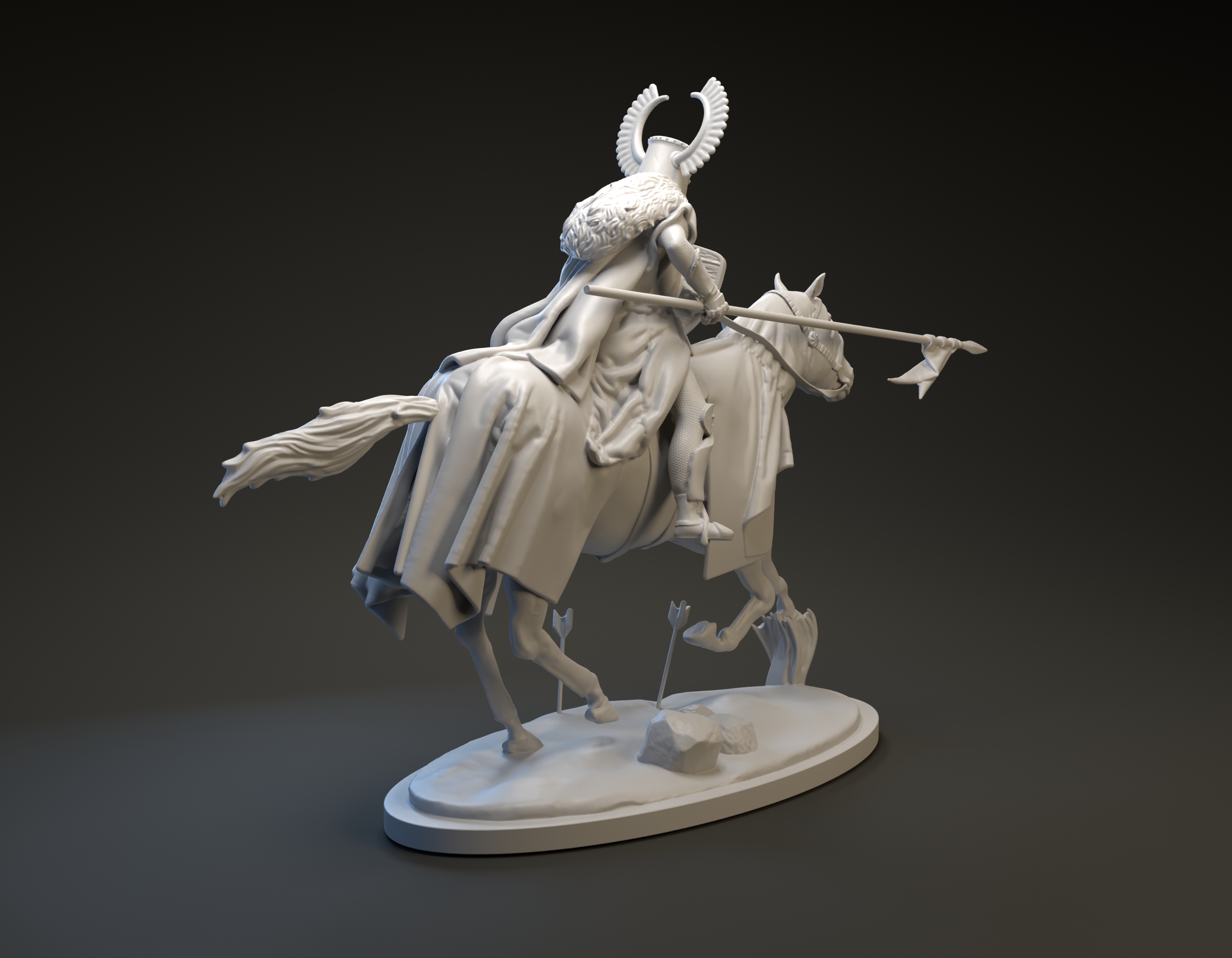 3D file Teutonic knight charging 🗿・3D print object to download・Cults