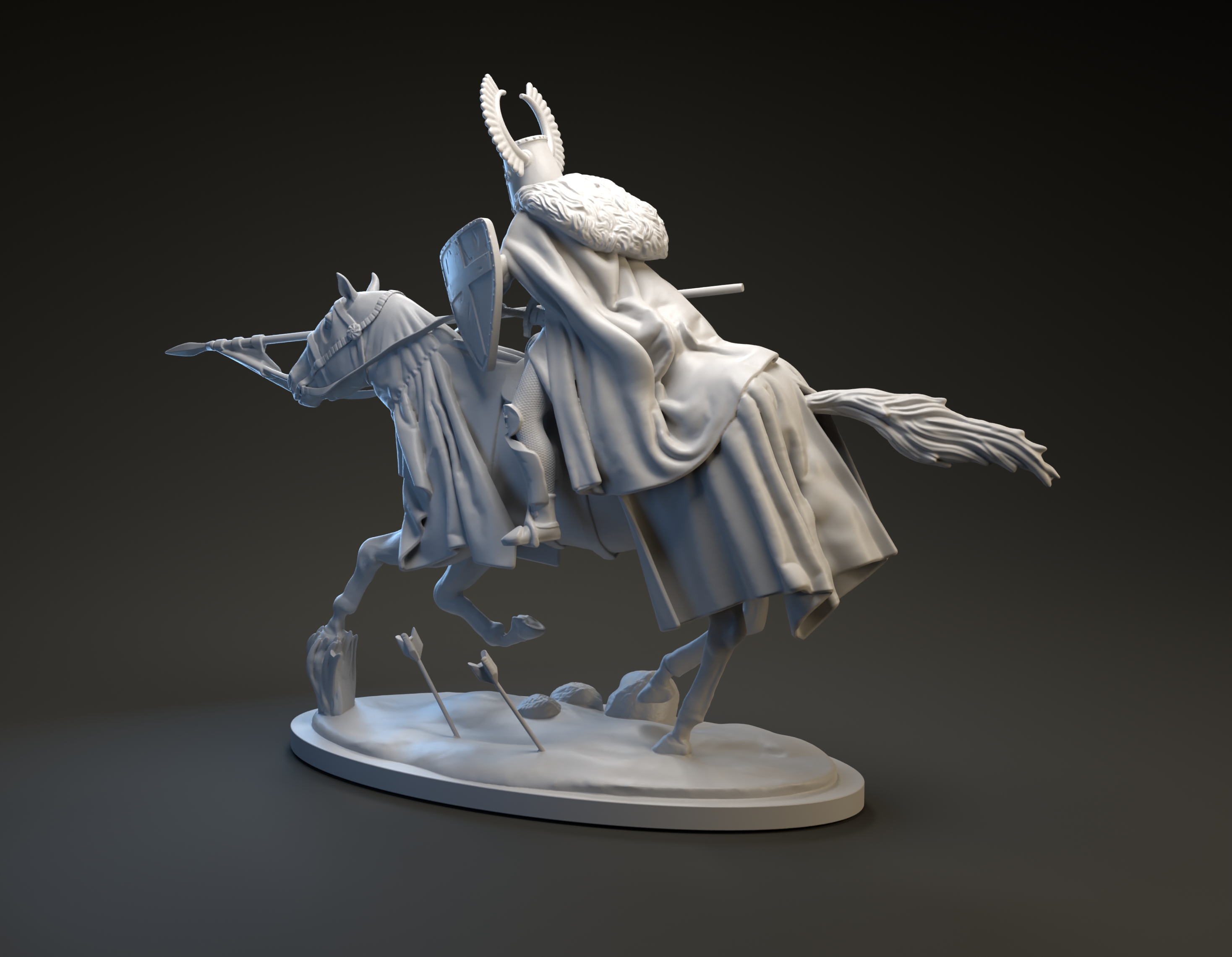 3D file Teutonic knight charging 🗿・3D print object to download・Cults