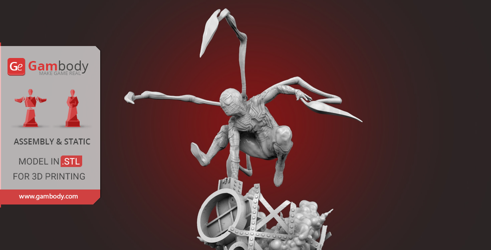 💥 Spider-Man Explosion Scene・Archivo STL Gratis para ・Cults