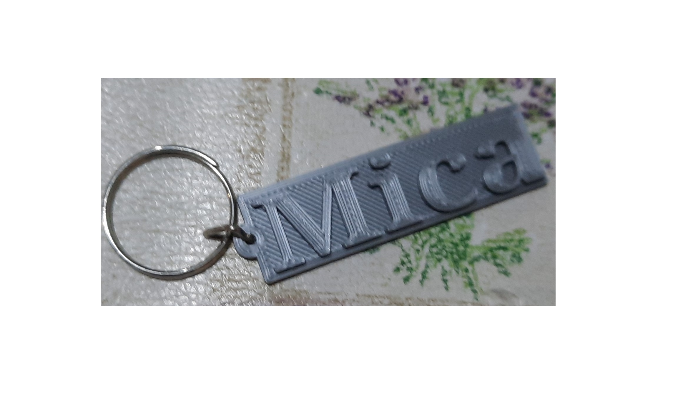 STL file Mica Name Key Ring 🔑・3D print design to download・Cults