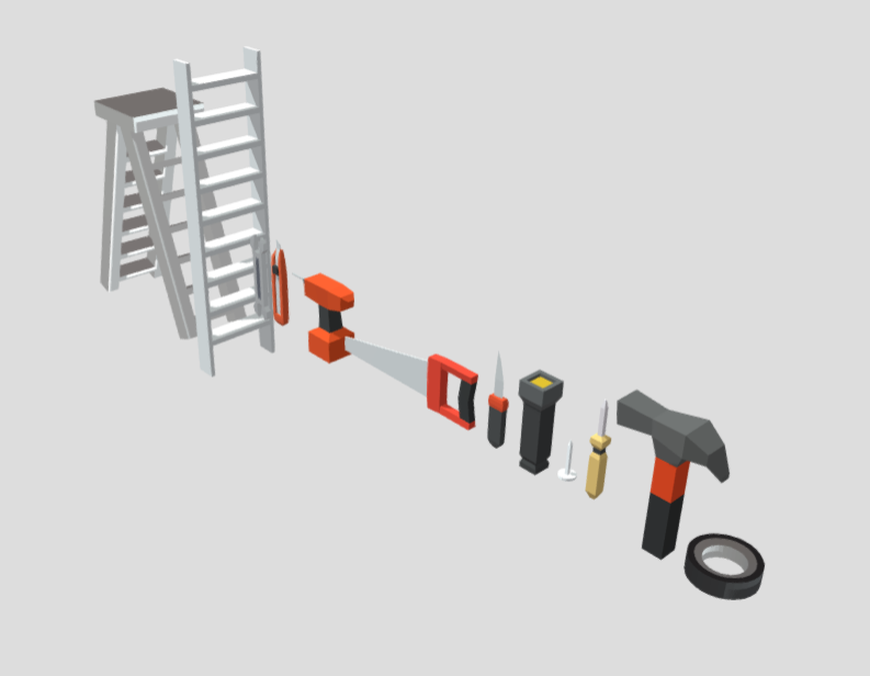 3D file Low Poly Tools Low-poly 3D model 🔫・Template to download and 3D ...