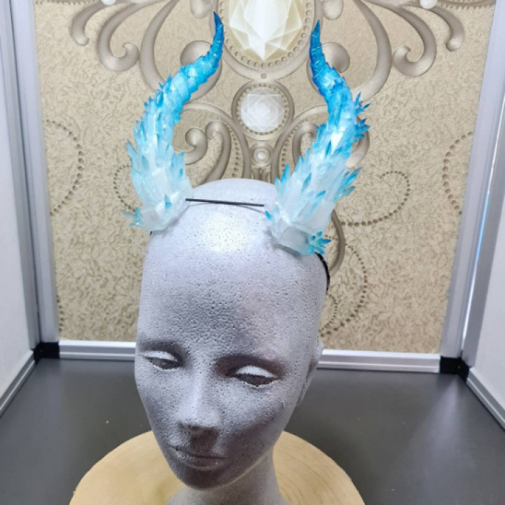 🔮 Crystal Dragon Horns・ STL File for ・Cults