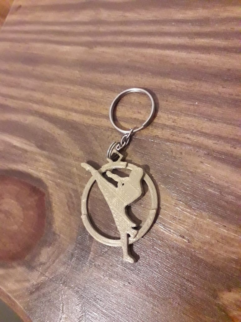 STL file Kung fu man, key ring - key holder pendant - martial arts key ...