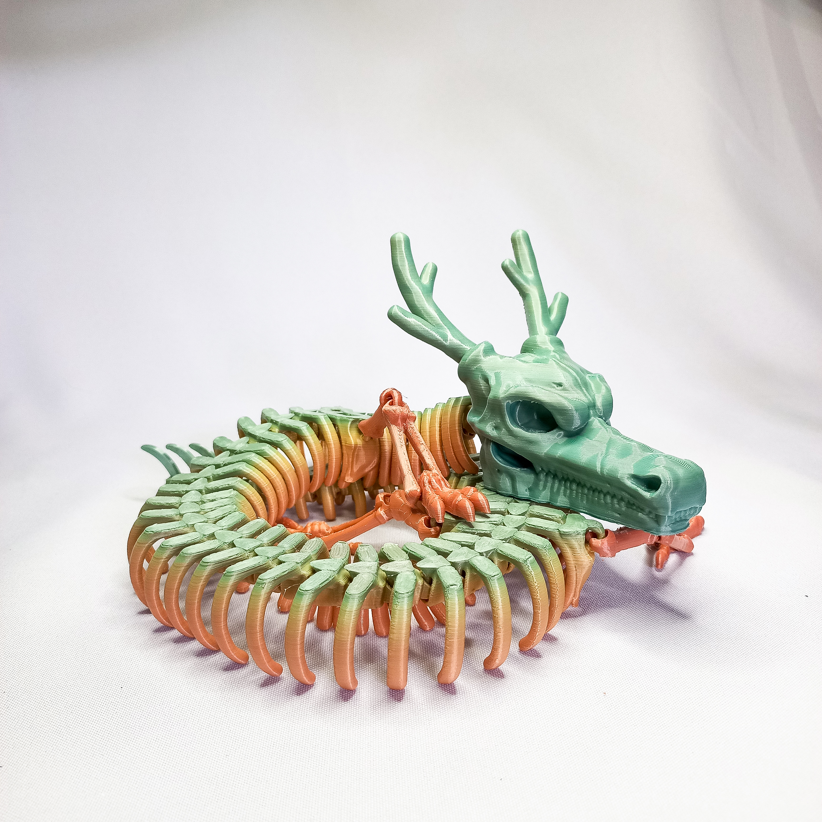 💀 ARTICULATED SKELETON DRAGON・ STL File for ・Cults