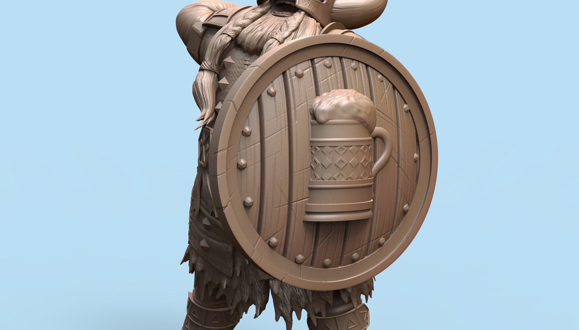🧝 Dwarf Fighter (Bruenor Battlehammer)・ STL File for 3D printing・Cults
