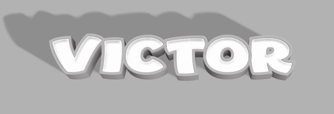 STL file bright name Victor 🔆 ・Model to download and 3D print・Cults