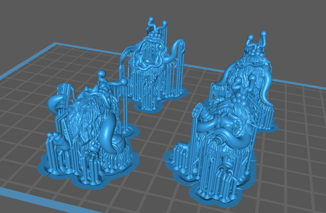 👽 28 mm SCI-FI Alien Miniatures - Plutonians・ 3D File for ・Cults