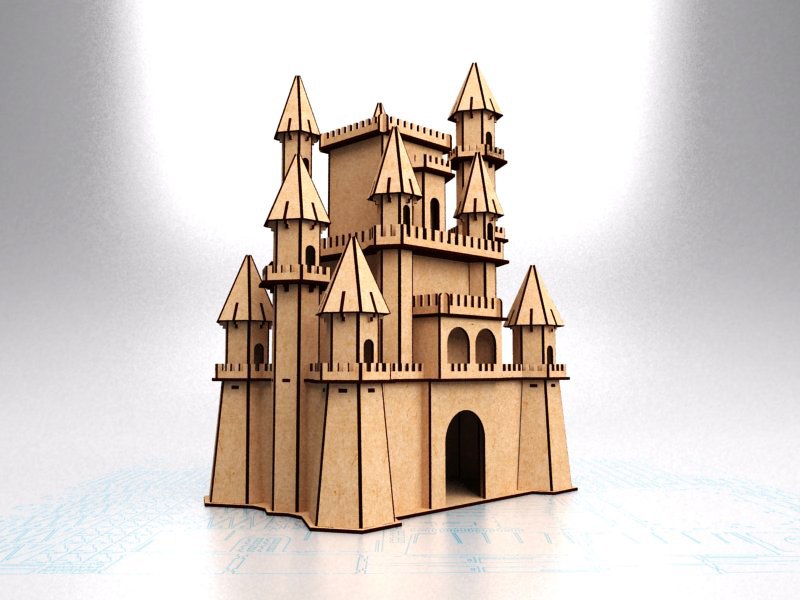 🏰 Disney Castle cnc cdr・Free 3D File for ・Cults
