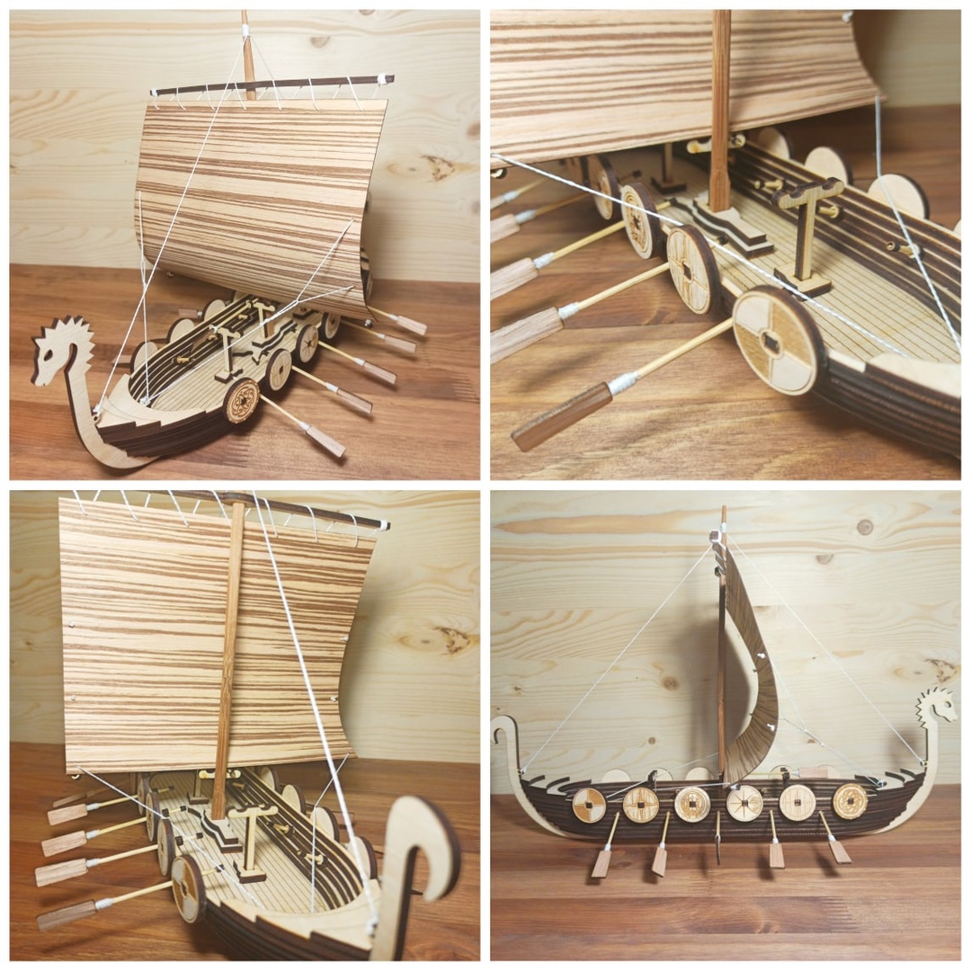 🚢 Viking Ship CNC - Laser Cut cdr・Free 3D File for ・Cults