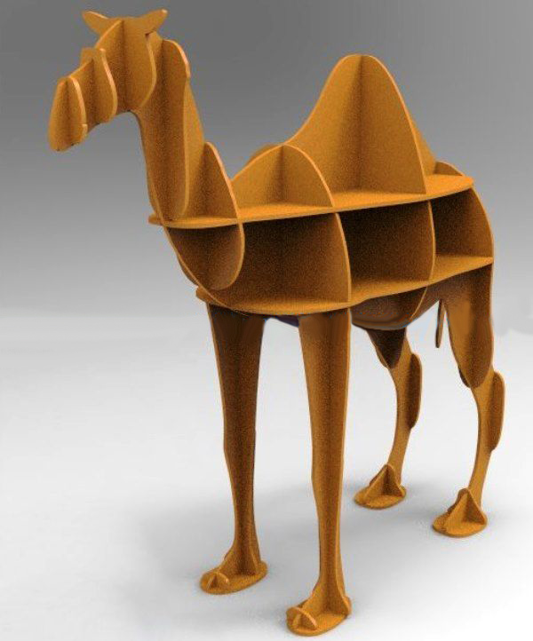 🐪 Shelf camel file cdr and dxf Laser cut CNC・Free 3D File for ・Cults
