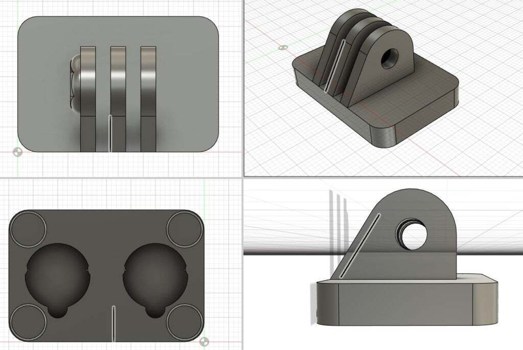 🧲 Magnetic gopro mount base・Free STL File for ・Cults