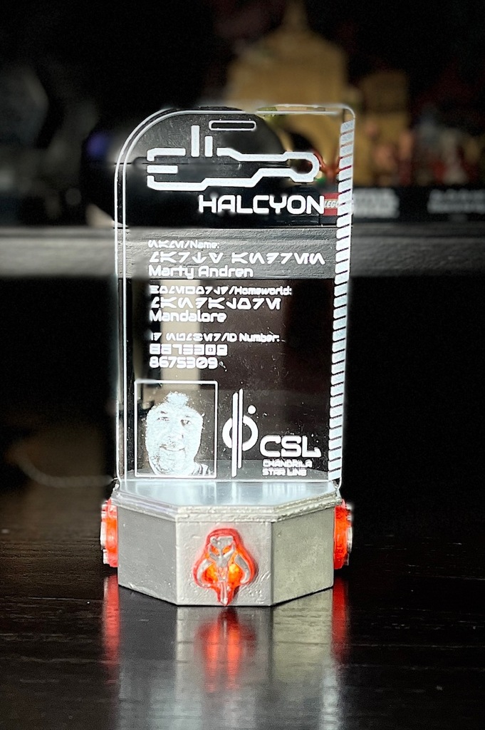 ⭐ LED Display Stand for Acrylic Star Wars ID Cards・Free 3D File for ・Cults