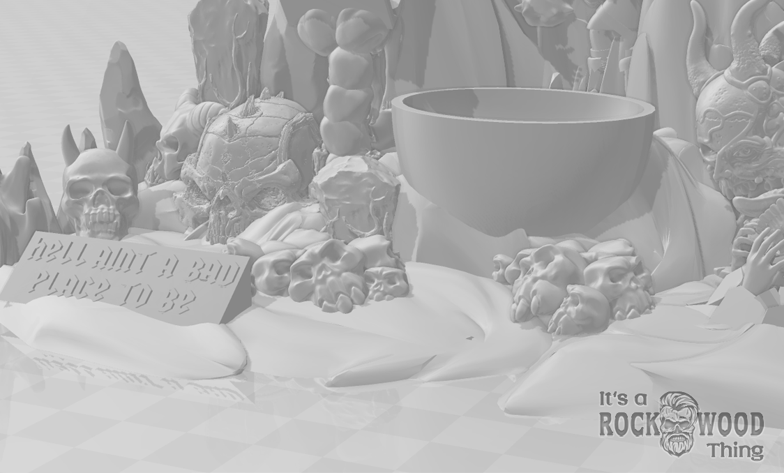 Arquivo grátis STL RockWoods Big Unique Hell Diorama Remix 🎨 ・Modelo ...